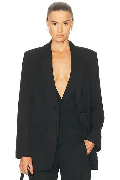 ST. AGNI Double Layer Blazer & Top