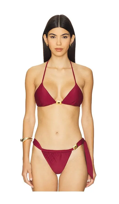 VIX PAULA HERMANNY Liza Triangle Bikini Top - Sense Matte Ponche