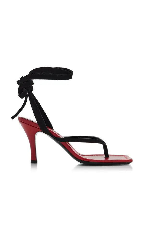 Christopher Esber Frida Heeled Leather Sandals - Red