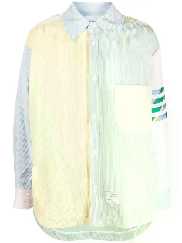 Thom Browne Panelled-design Pastel Shirt