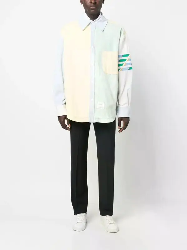 Thom Browne Panelled-design Pastel Shirt