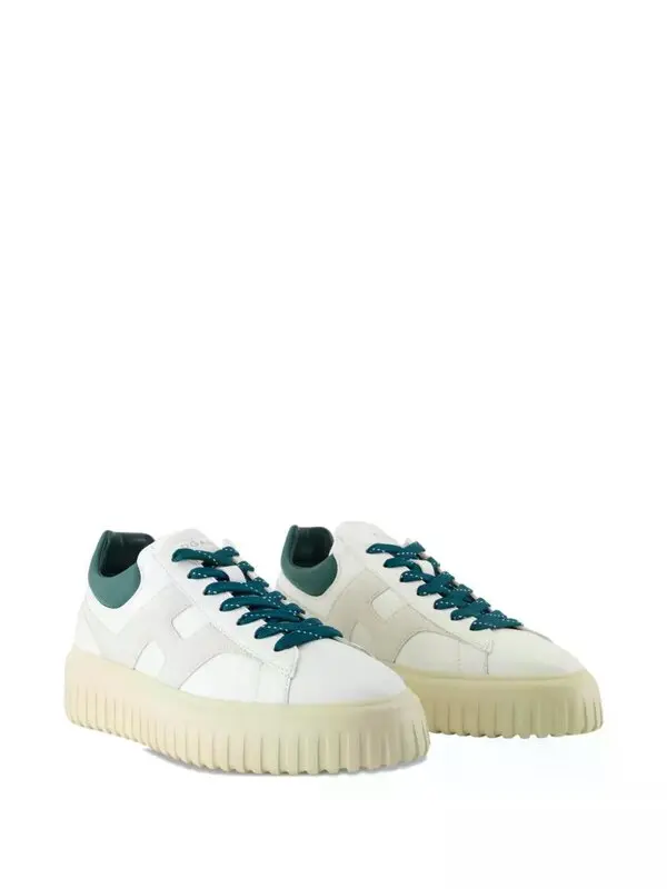 Hogan H-stripes Leather Platform Low-top Sneakers - Neutrals