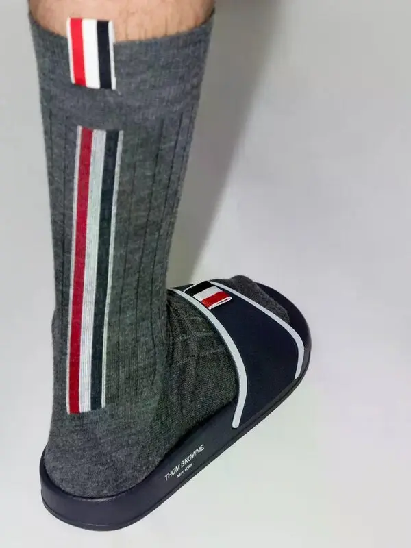 Thom Browne Grosgrain-trim Terrycloth Slides