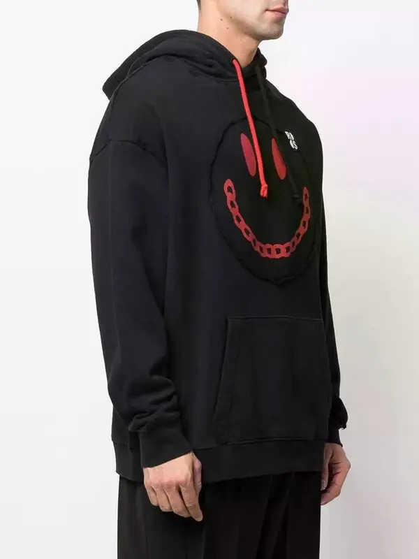 Raf Simons X Smiley Distressed-finish Hoodie