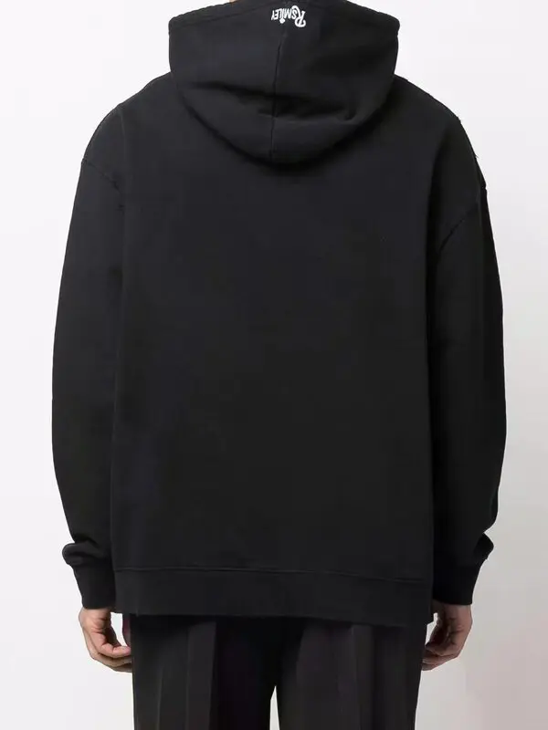 Raf Simons X Smiley Distressed-finish Hoodie