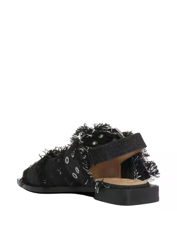 GANNI Denim Ballet Flats