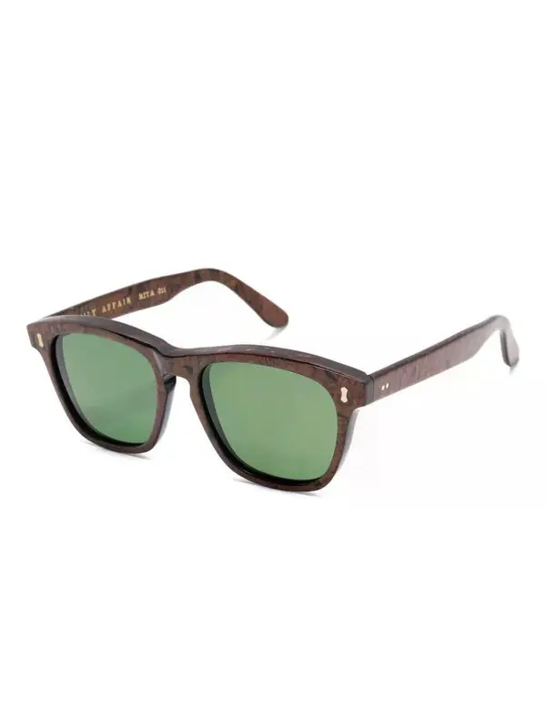 FAMILY AFFAIR Rita Marble-effect Square-frame Sunglasses