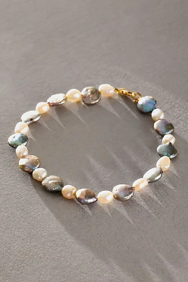 ATMA PREMA Pearl Anklet - Two Tone Pearls