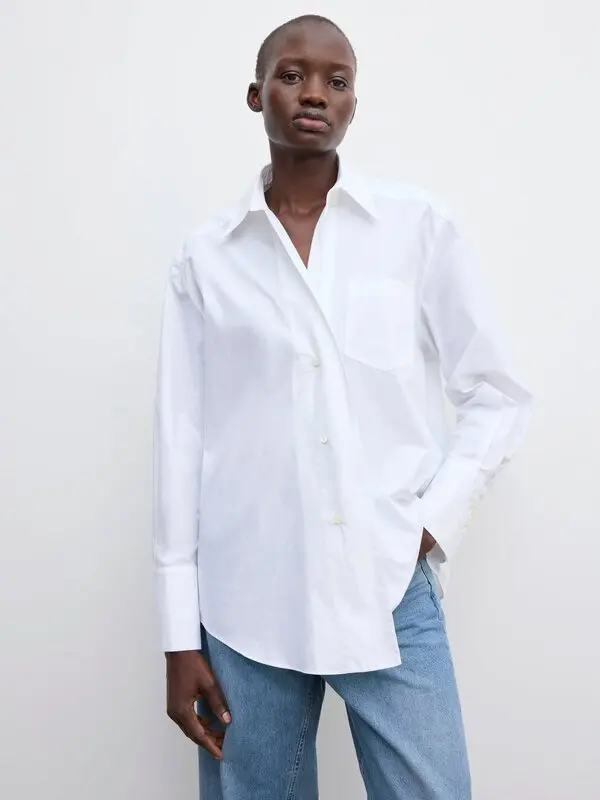 HOUSE OF DAGMAR Asymmetric Collar Shirt