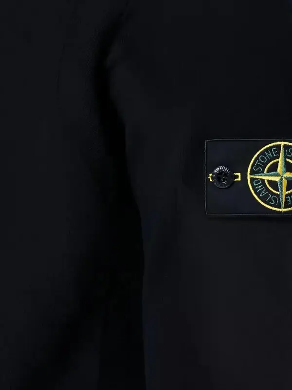 Stone Island Zip-front Cardigan With Logo Patch
