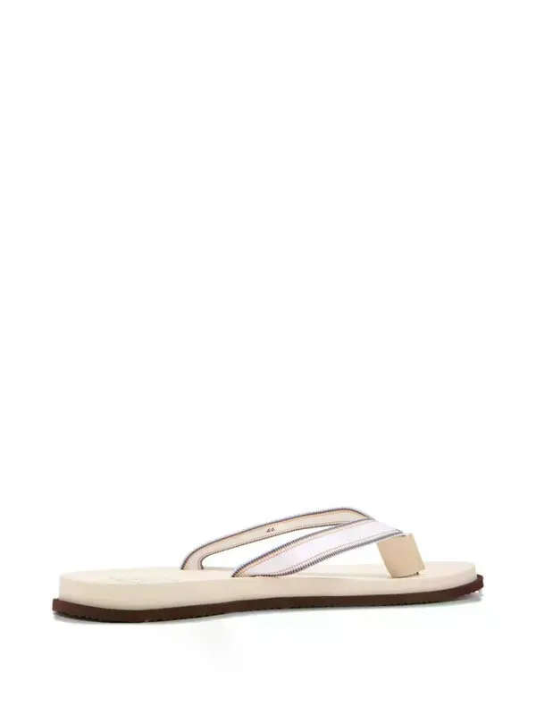 Brunello Cucinelli Striped Thong Sandals - Neutrals