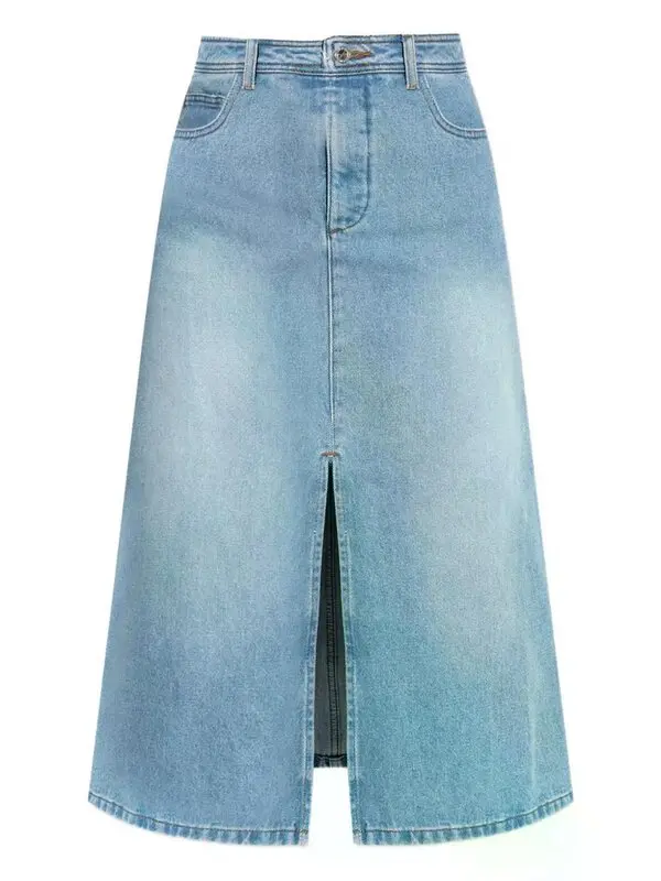 A.p.c. Front-slit Denim Skirt - Blue