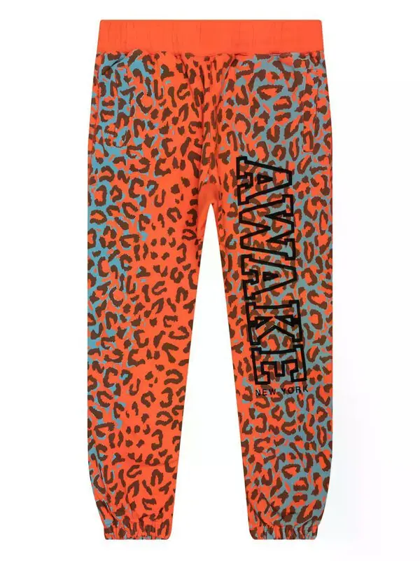 AWAKE NY Leopard-print Drawstring Track Pants
