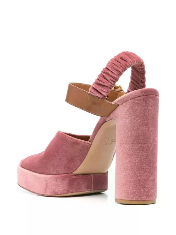 Chloé Paddington Heeled Sandals - Pink