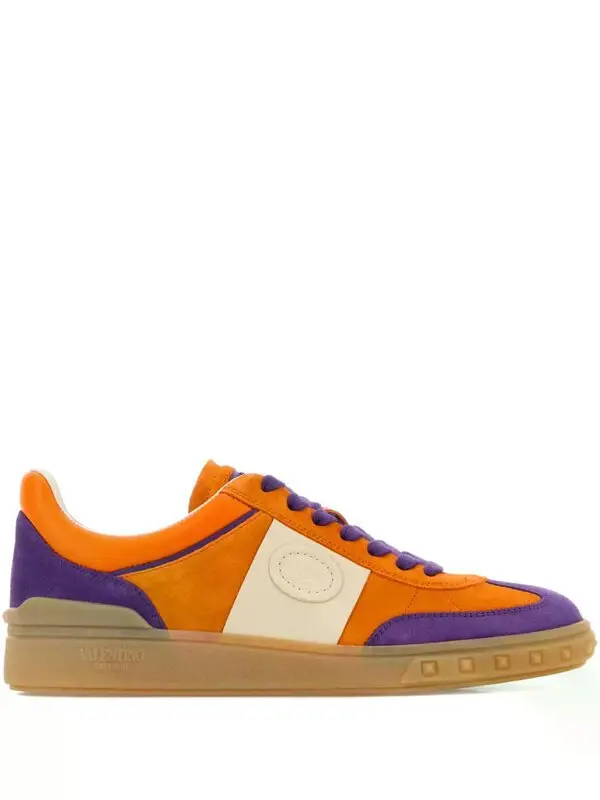 Valentino Garavani Upvillage Suede Leather Sneakers - Orange