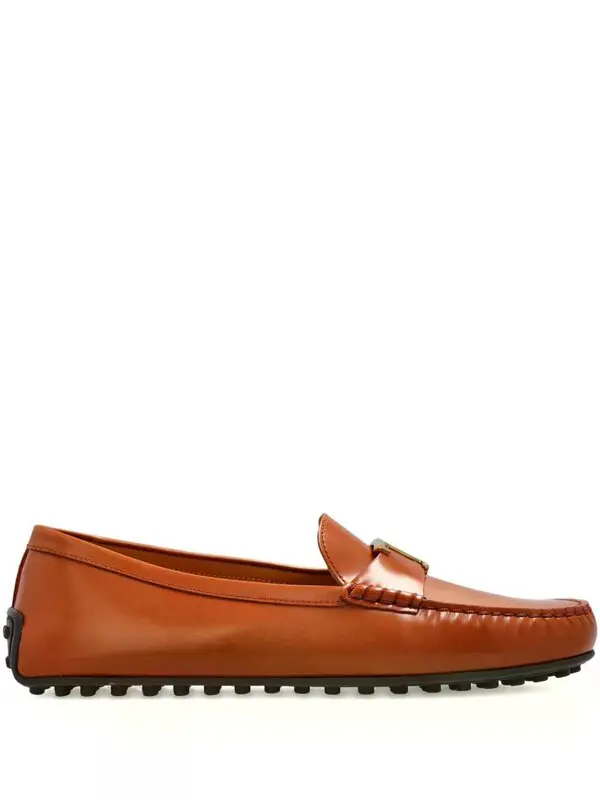 TOD'S T Timeless Leather Loafers - Brown