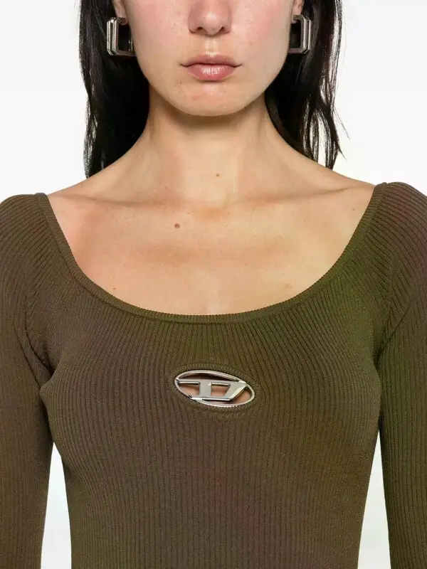 DIESEL Ribbed Logo-detail Dress