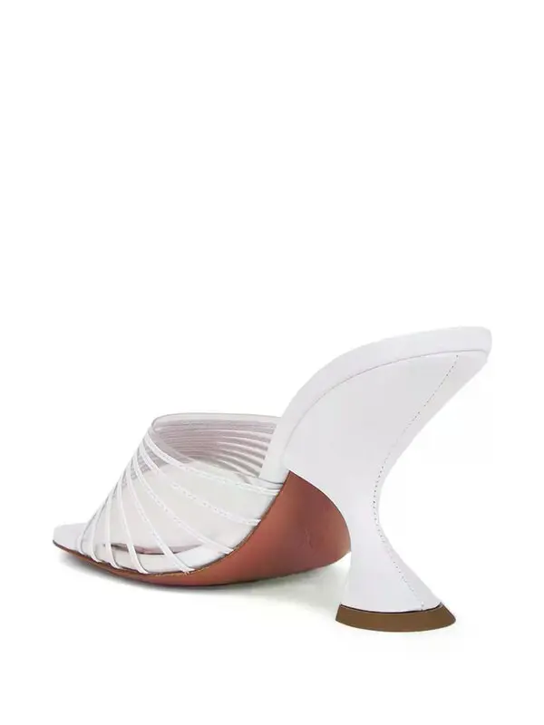 Amina Muaddi Sculpted-heel Strap Mules