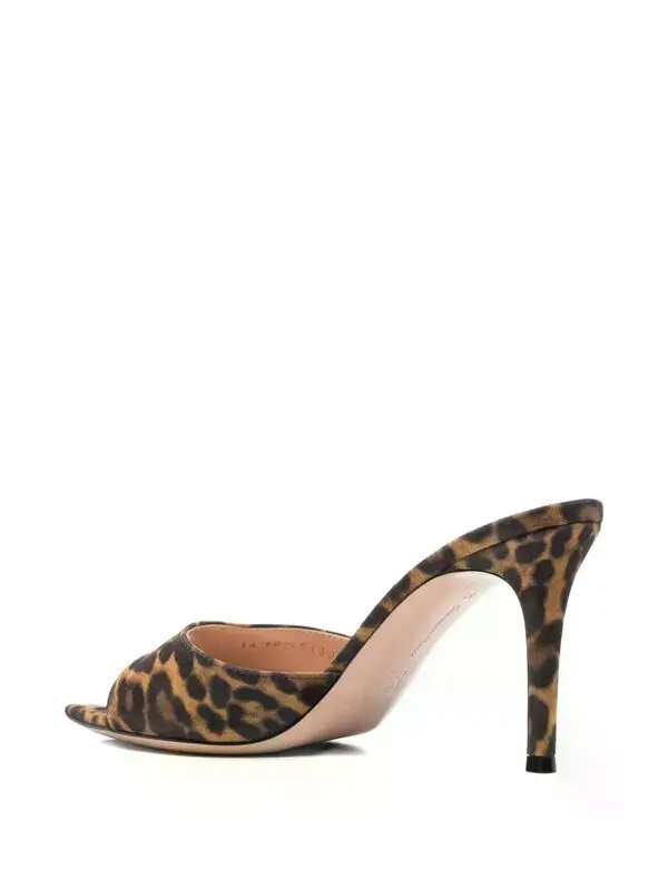 GIANVITO ROSSI 90mm Leopard Print Mules