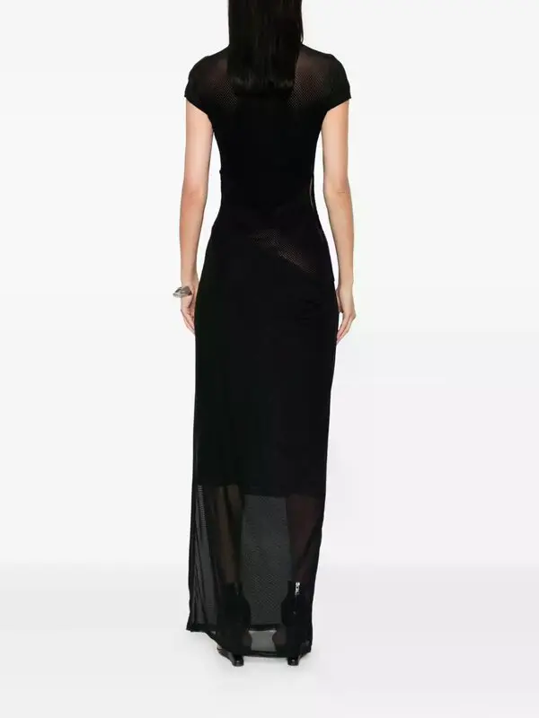 JEAN PAUL GAULTIER Mesh-panelled Maxi Dress