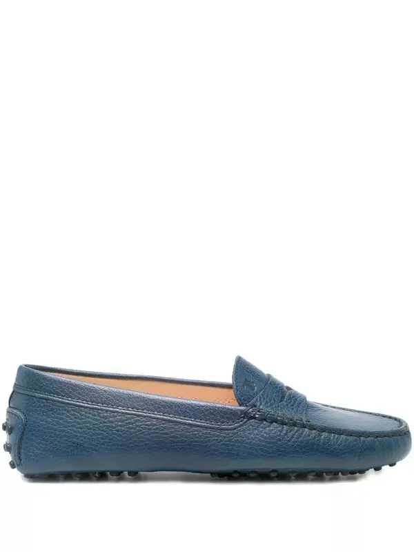 TOD'S Gommino Pebble-grain Leather Loafers