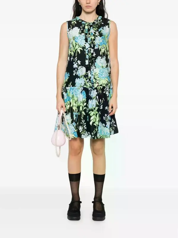 Moschino Floral Ruffled Mini Dress