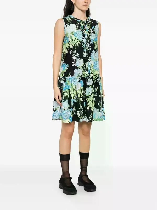 Moschino Floral Ruffled Mini Dress