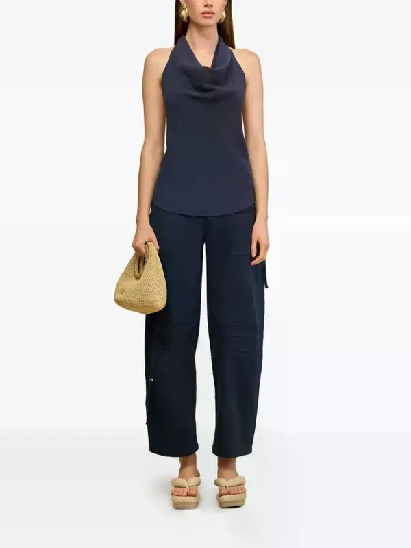 Cult Gaia Tapered Cargo Trousers - Blue