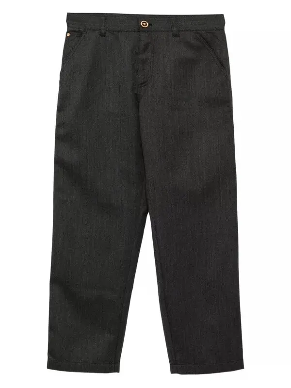 Versace Wool Trousers - Black