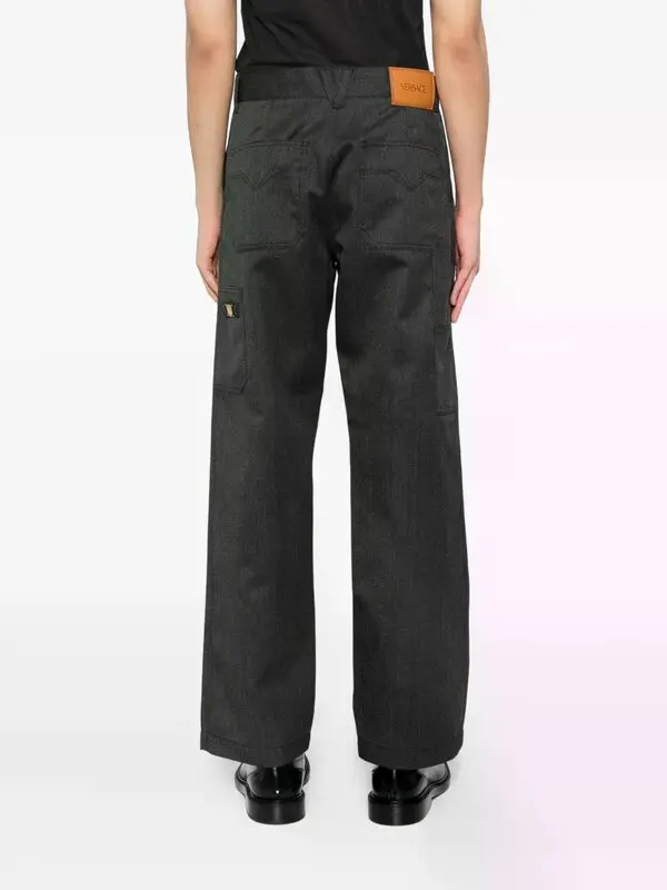 Versace Wool Trousers - Black