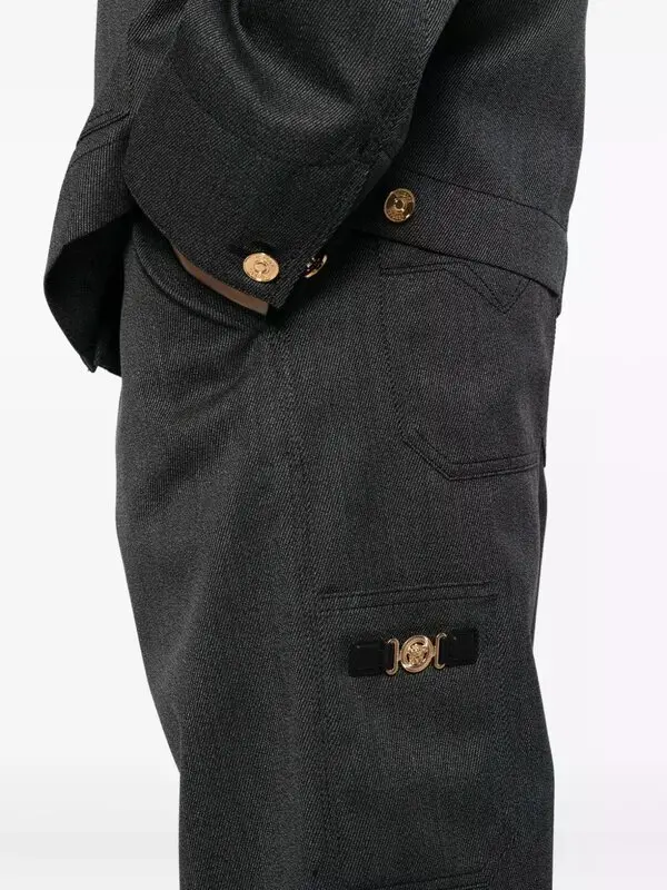 Versace Wool Trousers - Black