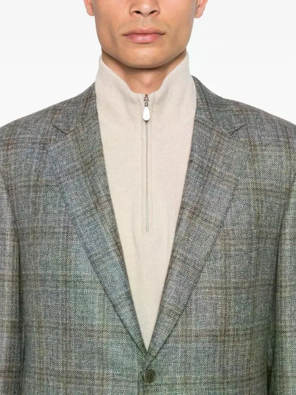 Canali Checked Wool Jacket