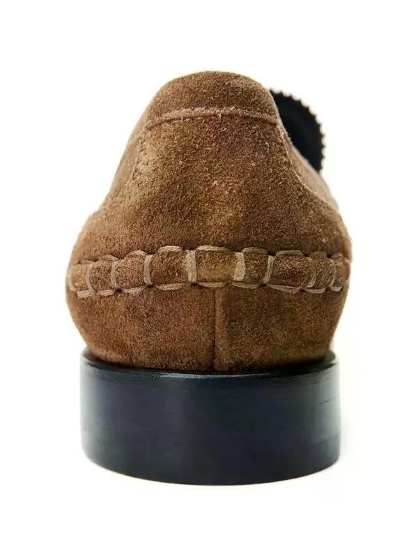 Alexander Wang Logo-plaque Suede Loafers - Brown