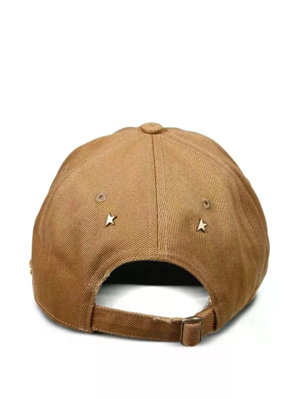 GOLDEN GOOSE Logo-embroidered Distressed Cap