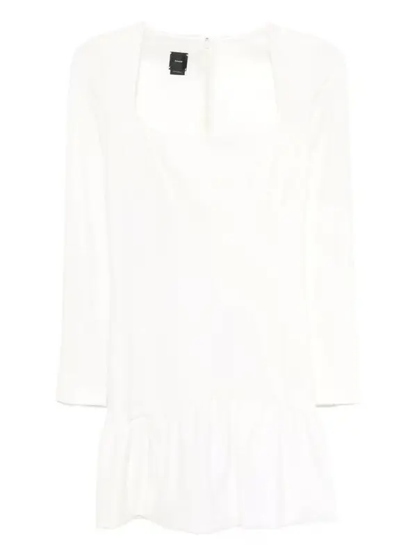 Pinko Square-neck Mini Dress - White