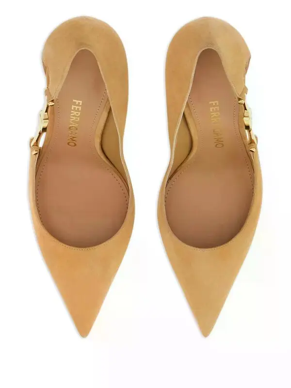FERRAGAMO 95 Cut-out Buckle Pumps
