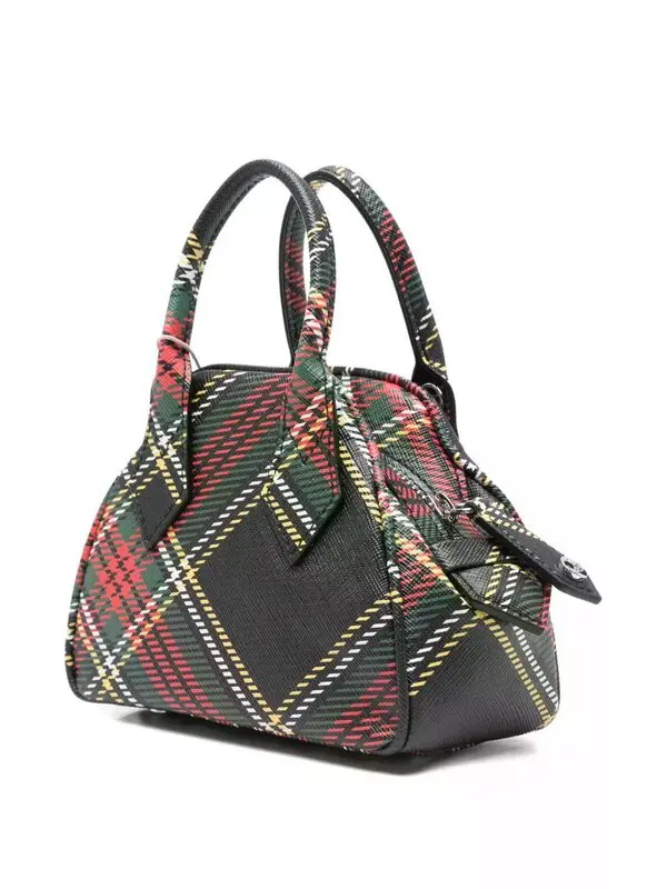VIVIENNE WESTWOOD Mini Yasmin Tartan-check Cross Body Bag - Green