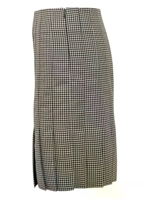 FERRAGAMO Gingham Pleated Mini Skirt