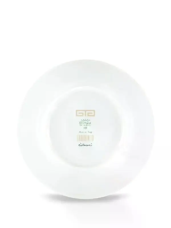 GINORI 1735 Labirinto Greek-key Pattern Plate - White