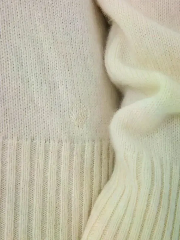 Loulou De Saison Baltra Ribbed-hem Cashmere Sweater - White