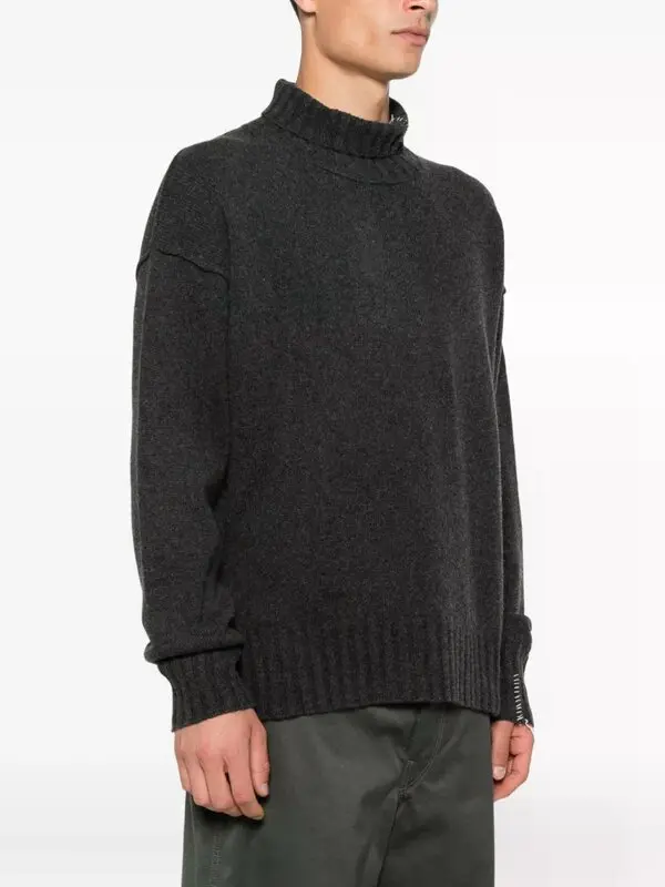 Isabel Benenato High-neck Sweater With Ribbed Hem