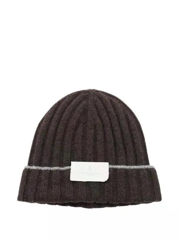 Brunello Cucinelli Ribbed-knit Beanie Hat - Brown