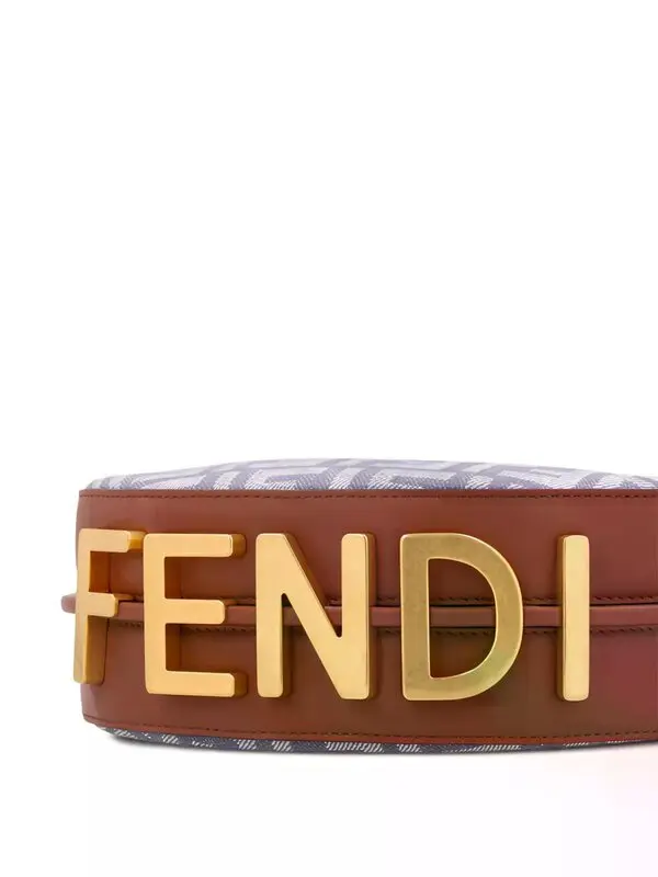 Fendi Ff-logo Crescent Shoulder Bag