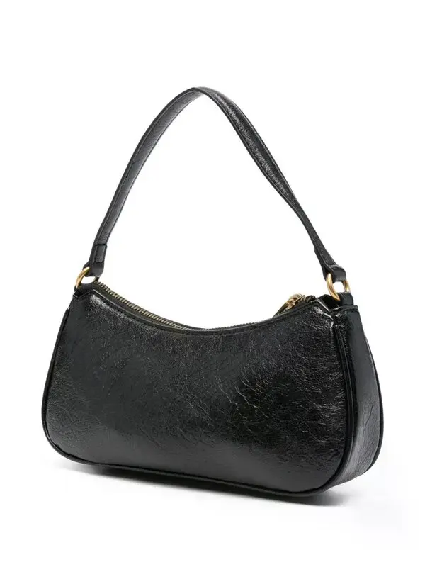 Just Cavalli Snake-buckle Shoulder Bag - Black