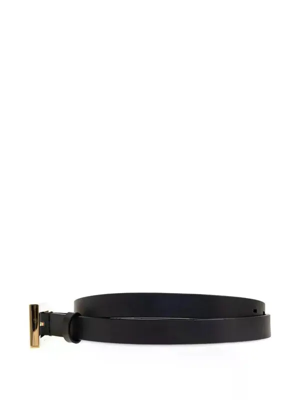 Dsquared2 Leather Belt With Rectangular Buckle - Black