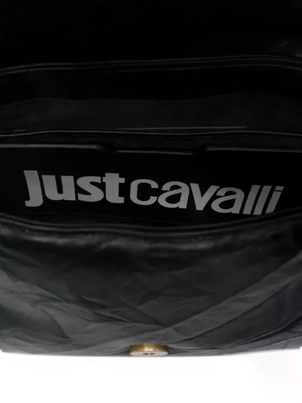 Just Cavalli Snake Buckle Shoulder Bag