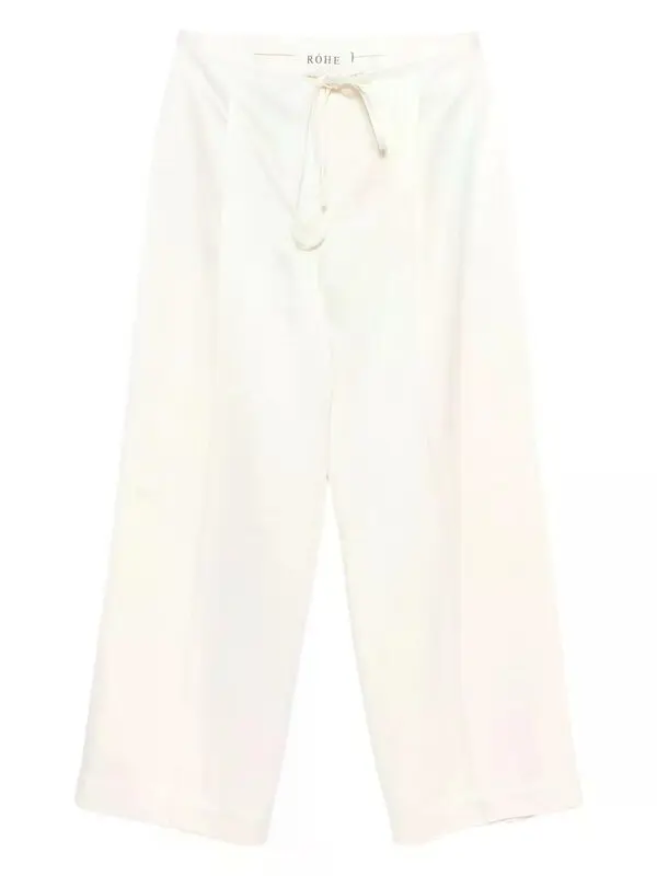 RÓHE Drawstring Straight-hem Trousers - Neutrals