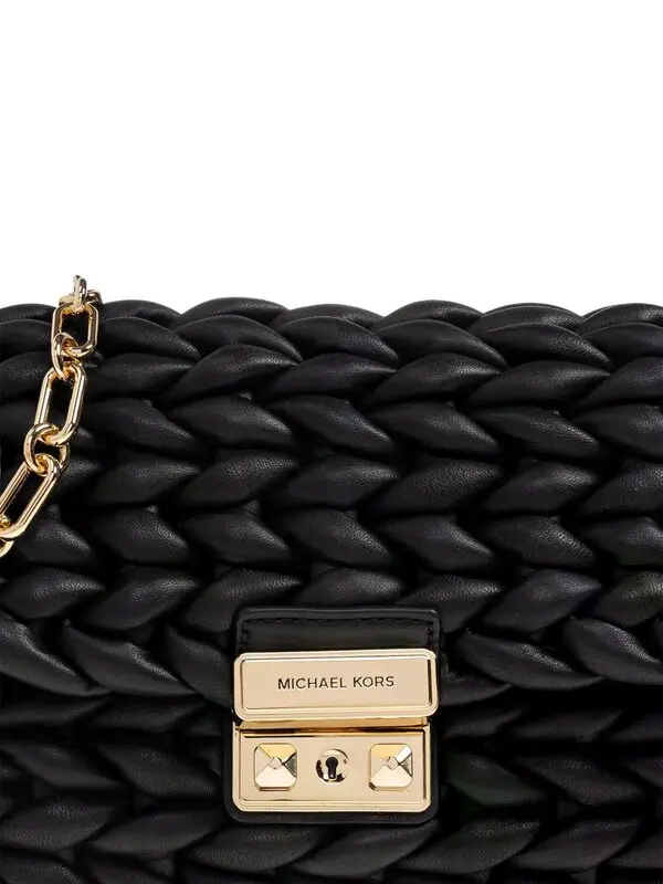 Michael Kors Tribeca Braided Chain Shoulder Bag - Black