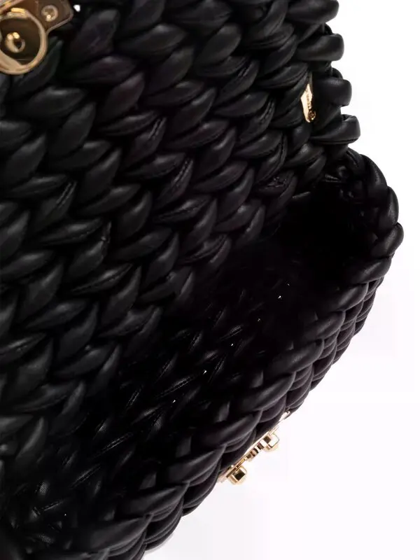 Michael Kors Tribeca Braided Chain Shoulder Bag - Black