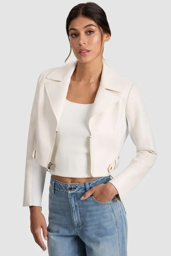 Alice + Olivia Yardley Vegan Leather Jacket